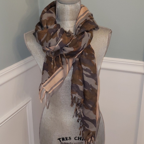 J. Crew | Accessories | Vintage Jcrew Army Fatigue Print Scarf | Poshmark